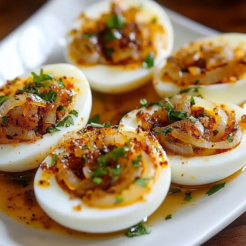 Cajun Boiled Eggs with Spicy Garlic Butter Sauce: Keto Late-Night Snack